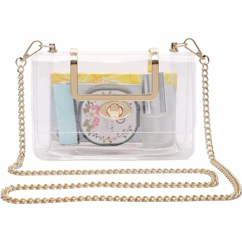 Clear Purse Stadium Approved for Women, Small Clear Crossbody Bag ...
