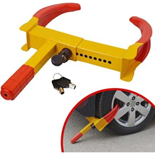 Heavy Duty Car Tyre Wheel Lock Clamp Anti Theft Trailer Caravan ...