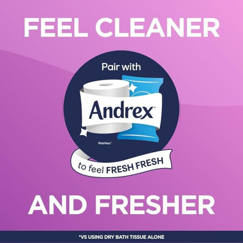 Andrex Gentle Clean Toilet Rolls - 45 Toilet Roll Pack Bulk Buy Toilet ...