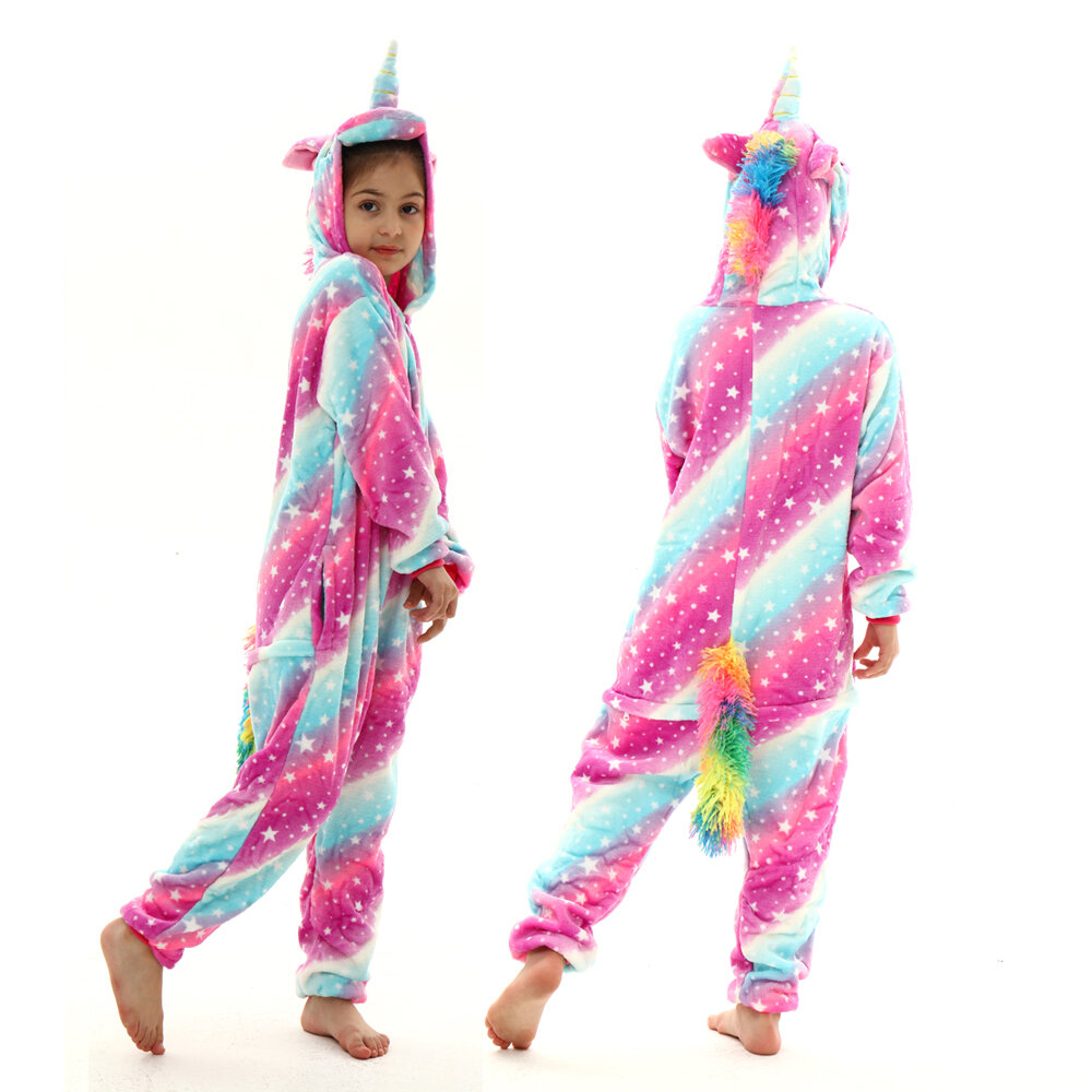 (L039, 4T (Height 95-105CM)) Stich Licorne Animal Cartoon Unicorn Kigurumi Pajamas Children's ...