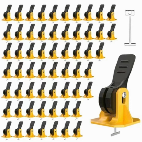 50pcs Tile Leveling System Kit Tile Spacers Reusable Floor Leveling ...