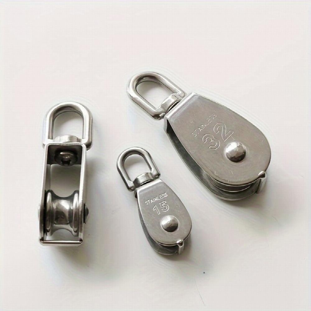 1pc Lifting Pulley Lifting Ring Wire Rope Pulley U shaped Pulley Wire ...