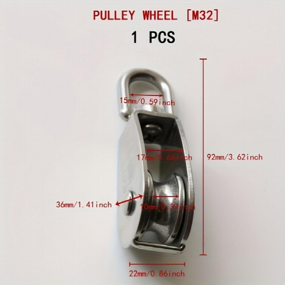 1pc Lifting Pulley Lifting Ring Wire Rope Pulley U shaped Pulley Wire ...