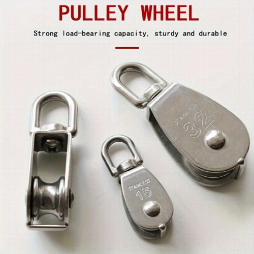 1pc Lifting Pulley Lifting Ring Wire Rope Pulley U shaped Pulley Wire ...