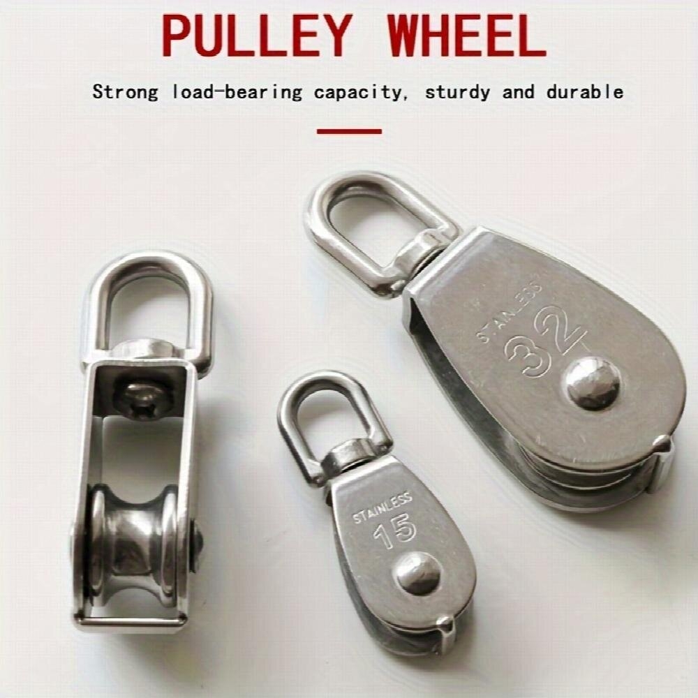 1pc Lifting Pulley Lifting Ring Wire Rope Pulley U shaped Pulley Wire ...