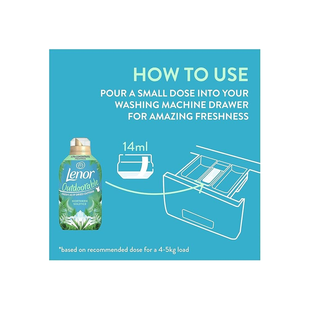 LENOR Outdoorable Fabric Conditioner 35 Washes 490Ml Northern Solstice Ultra Concentrated ...