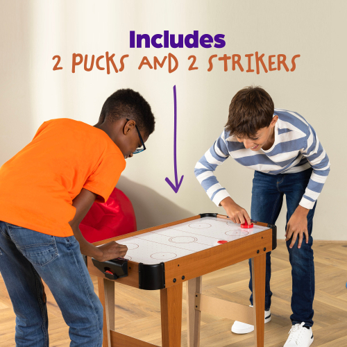 Freestanding Air Hockey Table with Paddle Pushers & Pucks on OnBuy