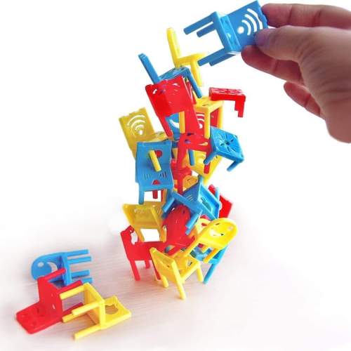 Stacking Chairs Tower Balancing Game for Children - Family Board Game ...
