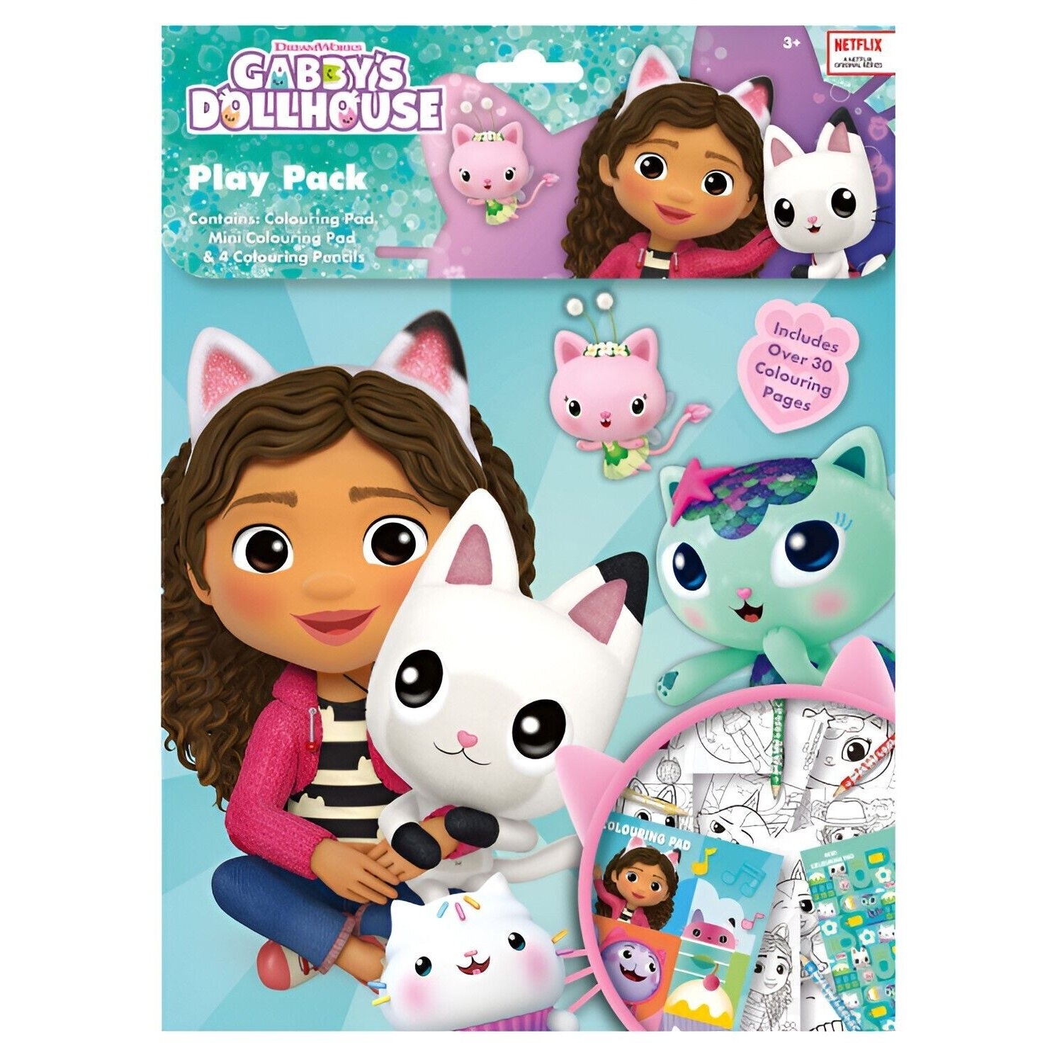Gabbys Dollhouse Colouring Play Pack With Colour Pencils Activity Set ...