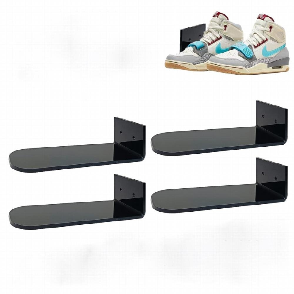 4pcs Floating Shoe Display Rack Sports Shoes Storage Rack Acrylic ...