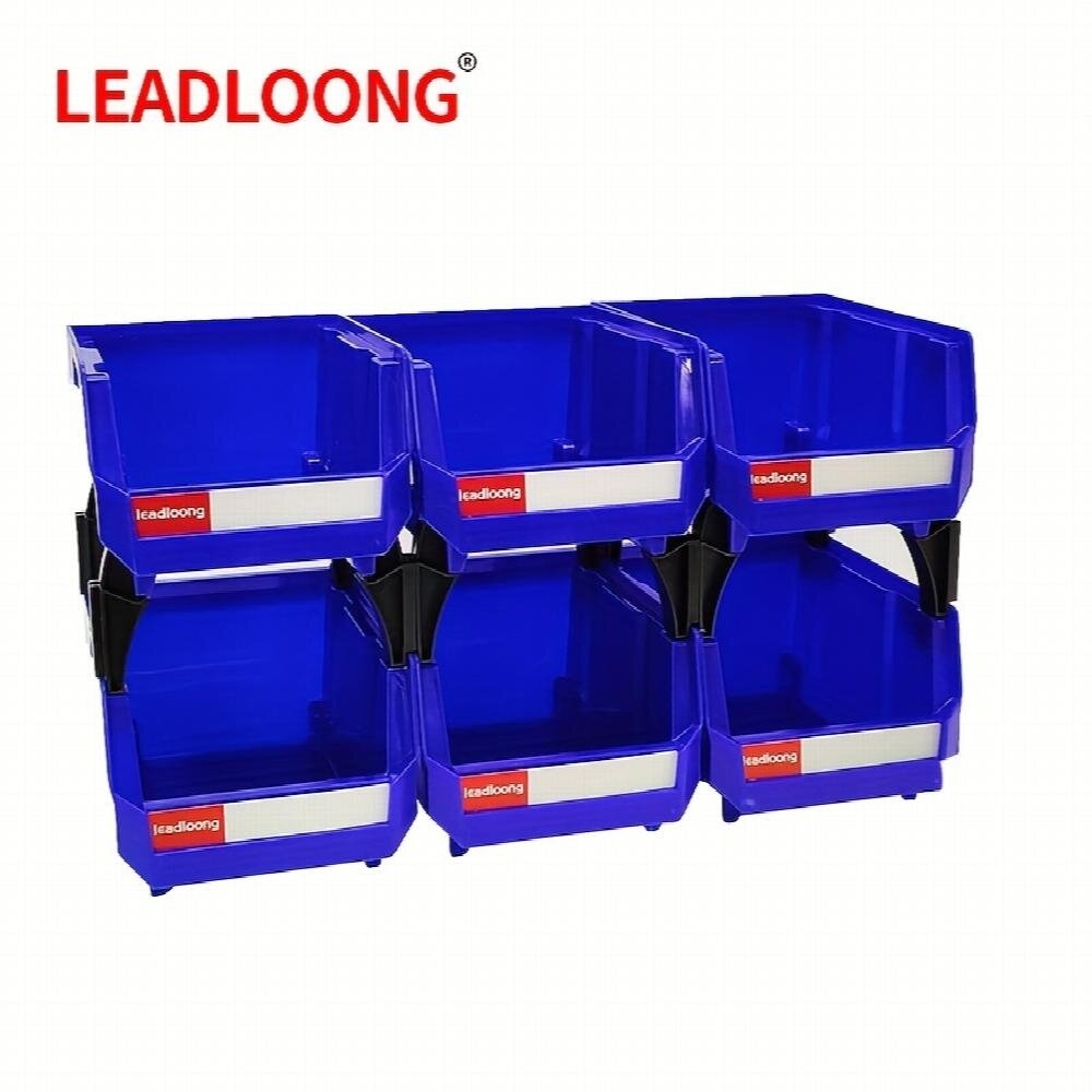 6 24pcs Stackable Plastic Storage Box Garage Storage Container Garage ...