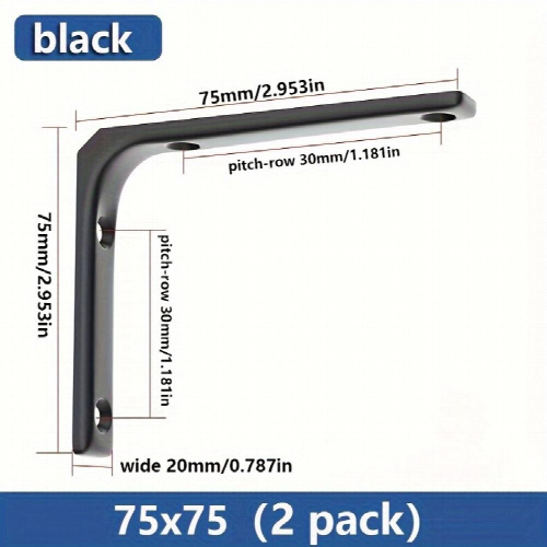 2pcs Triangle Bracket Holder Partition Tripod Wall Fixed Wall Rack L ...