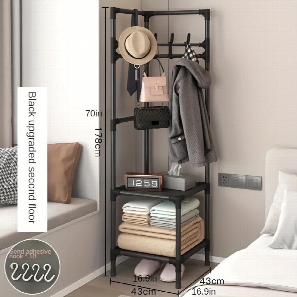 1pc Upgraded Thickened Sturdy Freestanding Triangle Coat Rack Shoe Rack ...