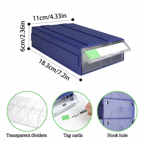 1PC Stackable Parts Sorting Box Accessory Cabinet Draw Style ...