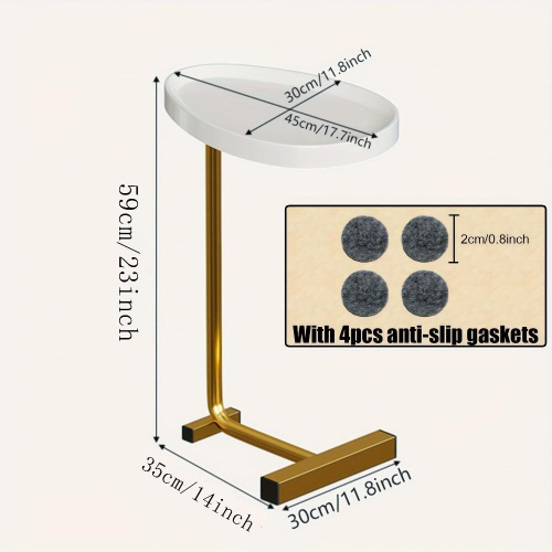 1pc Golden Small Coffee Table Corner Coffee Table Bedside Table ...