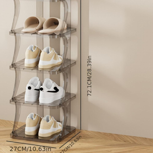 1pc Clear 5 6 7 8 Tiers Shoe Rack Narrow Assembly Standing Shoes ...