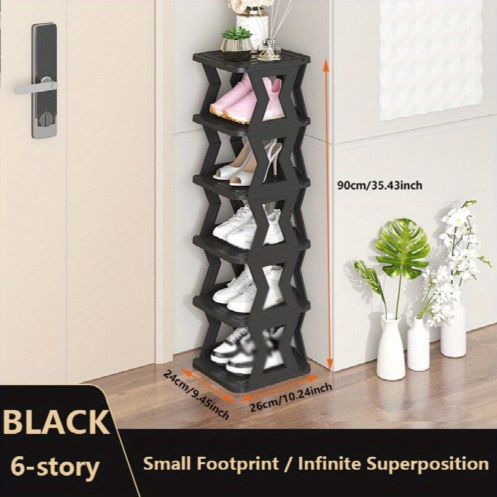 1pc Layered Shoe Rack Modern Minimalist Shoe Cabinet Vertical Storage ...