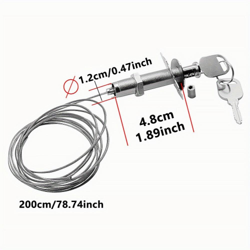 1pc 2m 1m Release Lock For Garage Door Opener Security Emergency Gate ...