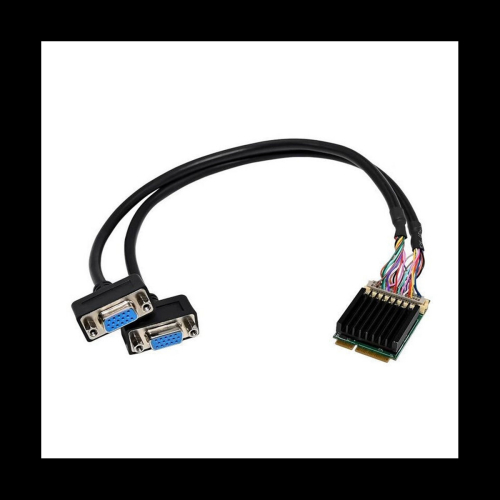 Portable PCIE to Dual Port VGA Embedded Image 2D SM750 Graphics Card on ...