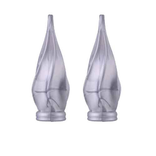 (Spiral - 2 x Finials, Matt Silver (Plastic Spiral Finials)) Lister ...