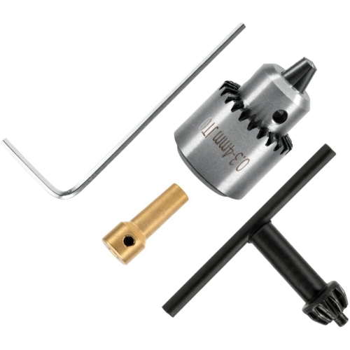 Micro-Motor Drill Chuck, with Chuck Key 1/8Inch Electric Motor Shaft on ...