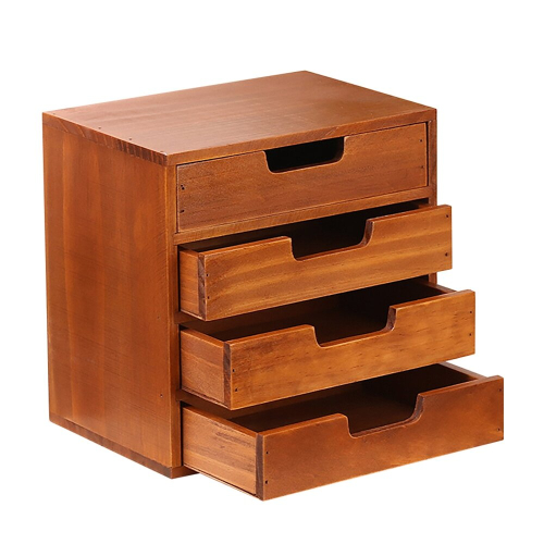 Wooden Desktop Drawer Storage Box Office Desktop Storage Cabinet D on OnBuy