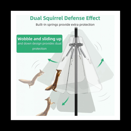 Bird Squirrel Baffle Clear Dome Wrap Squirrel Guard Feeder Pole Rain on ...