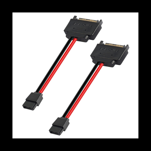 2Pcs SATA 15Pin Male To 6Pin SATA Cable on OnBuy