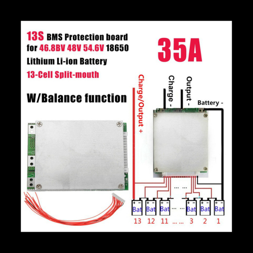 13S 48V 35A Lithium-Ion Battery Charging BMS Protection Board on OnBuy