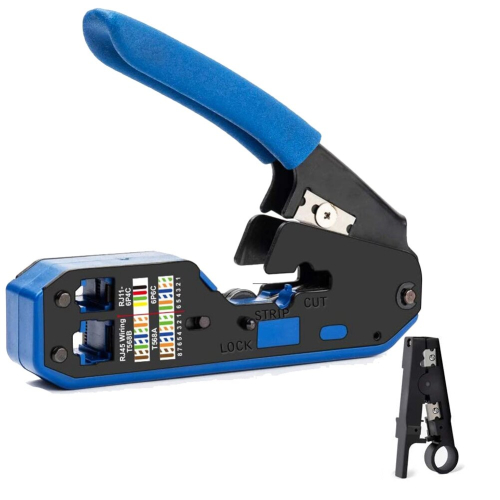 Tool Network Crimper Crimping Tools Stripper Cutter Ethernet Cable on OnBuy