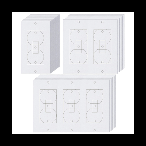 20Pcs Wall Insulation Outlet Insulators Sealers for Light, Switch on OnBuy