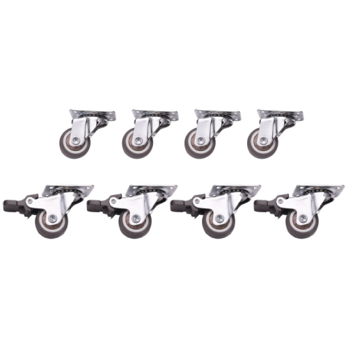 8 Pcs Household Casters Wheels 1 Inch Heavy Duty Swivel Rubber Roller ...