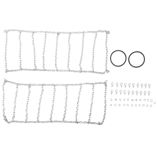 2Pcs Metal 120mm 1.9Inch Tires Snow Chain for 1/10 RC Rock Crawler on OnBuy