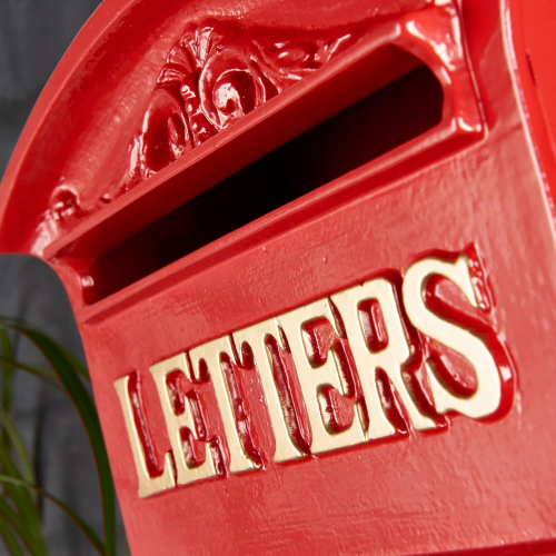 Traditional Old Style Red Letter Post Box Wall Mounted on OnBuy
