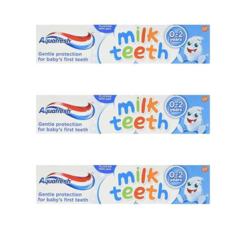 Aquafresh Milk Teeth 0-2 Years Kids Toothpaste, 50 ml (Pack of 3) on OnBuy