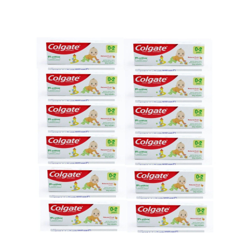 Colgate Baby Toothpaste 0-2 Years Natural Fruit Flavour 50ml (Pack of ...