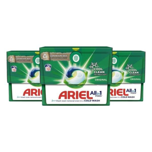 Ariel Original All-in-1 Pods Washing Capsules 13 Washes (Pack of 3) on ...
