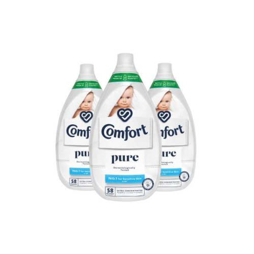 Comfort Pure Ultra Concentrated Fabric Conditioner 58 Washes, 870ml ...