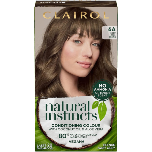 Clairol Natural Instincts Semi-Permanent Hair Dye, 6A Light Ash Brown ...