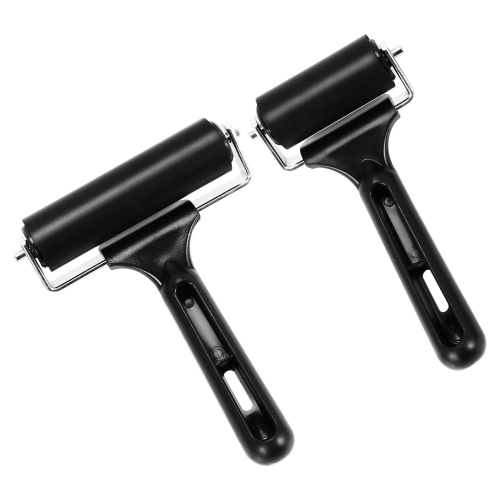 Rubber Roller, Set of 2 (6 & 10cm), Ink Brayer Roller perfect for ...