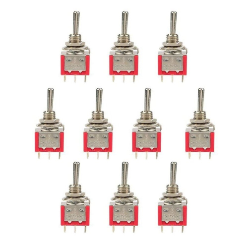 10 Pieces Of Toggle Switch ON-OFF-ON 3 Position Toggle Switch DPDT 6 ...