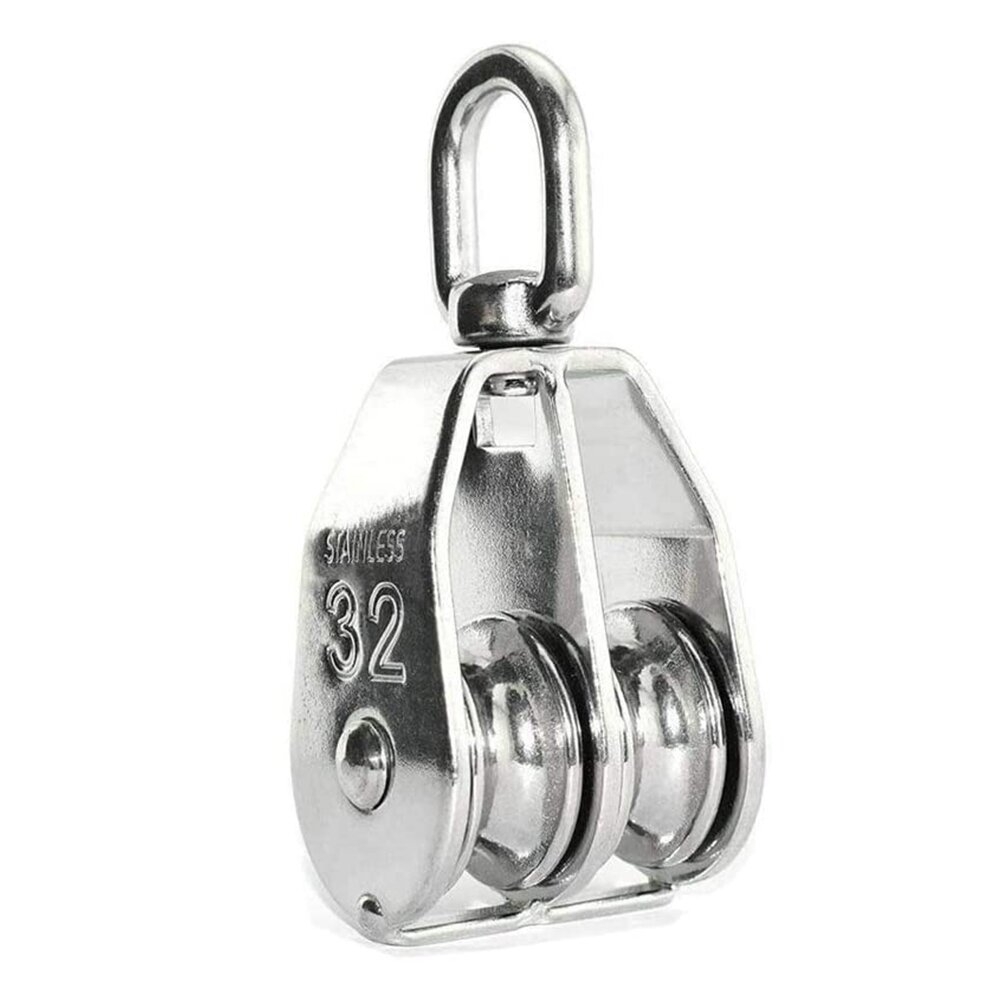 1 Piece M32 Pulley, Pulley Block in Stainless Steel 304,Lifting Crane ...