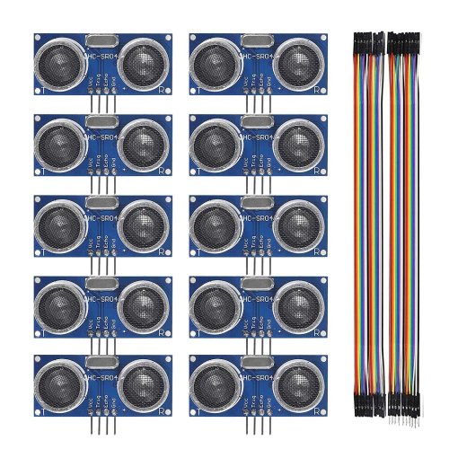 10Pcs -SR04 Ultrasonic Module Distance Sensor with Cable for Nano Robot ...