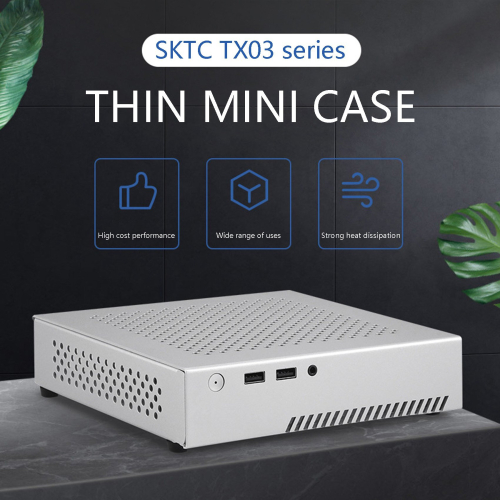 TX03 Mini ITX Case Computer Chassis HTPC Host Case USB2.0 ITX Enclosure ...