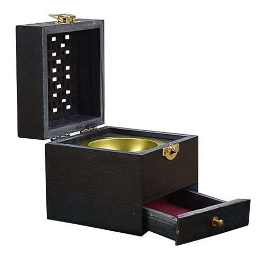 Square Wood Hollow Home Incense Burner Pine Wood Antique Aromatherapy ...