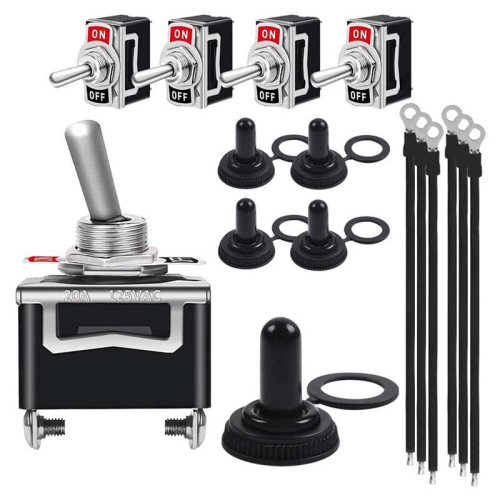 Heavy Duty Rocker Toggle Switch AC 15A 250V 20A 125V SPST 2 Pin ON/OFF ...