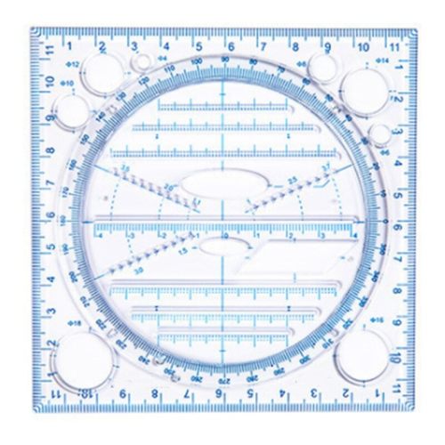 Multifunctional Drawing Ruler Multipurpose Draw Round Curve Horizontal ...