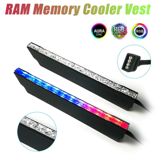 RAM Memory Cooler Vest 5V ARGB 3Pin Colorful LED Memory Radiator ARGB Sync For Computer