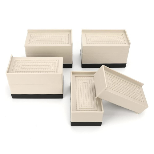 4PCS Furniture Risers 3 Inch Bed Furniture Risers Adjustable Desk Lifts ...