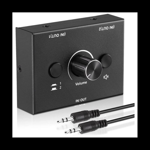 3.5mm Audio Switcher, 2 Input 1 Output/1 Input 2 Output Audio Splitter ...